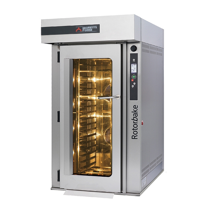 Four à rotation pour pâtisserie gaz, 18 plaques 600x400